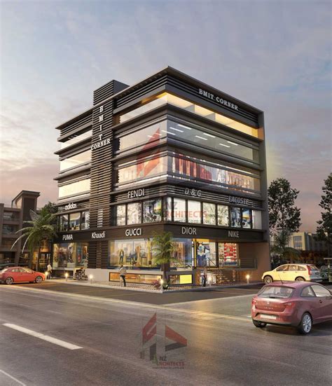 Modern Commercial Plaza Design Bmit Corner Mumtaz City