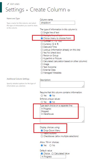 Drop Down In Sharepoint List Microsoft Qanda