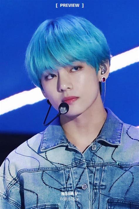 Bts V Blue Hair Wallpapers Wallpaper Cave