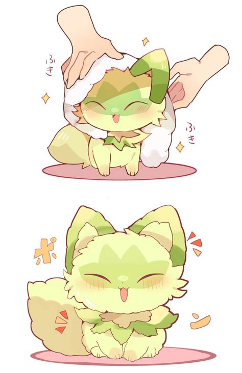 Yupo 0322 Sprigatito Nintendo Pokemon Highres 1other Blush Cat