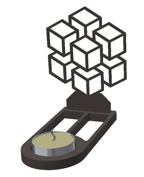 Stl File Candle Holder Optical Illusion 🕯️・3d Printing Idea To