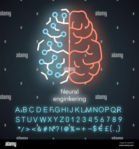 Neural Engineering Neon Light Icon Neuroengineering Living Neural