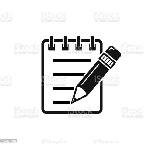 노트와 연필 아이콘 연필 간단한 평면 아이콘 메모장입니다 벡터 일러스트 레이 션 0명에 대한 스톡 벡터 아트 및 기타 이미지
