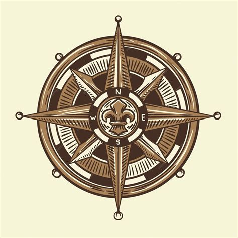 Premium Vector Vintage Compass Illustration