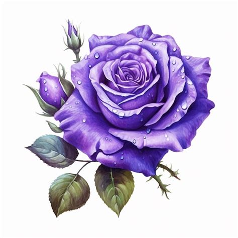 Una Flor Morada Con Gotas De Agua Foto Premium