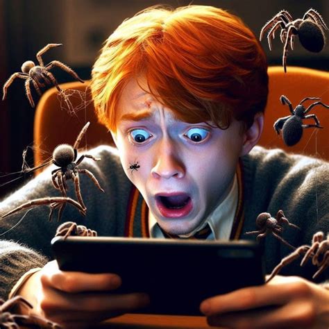 Ron Weasley Posting About Spiders In Reddit While His Face Looks Terrified Rweirddalle