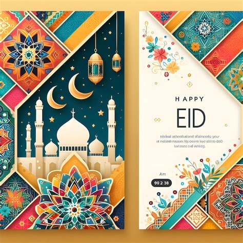 Premium Photo Eid Celebration Vibrant Social Media Posts Stories And