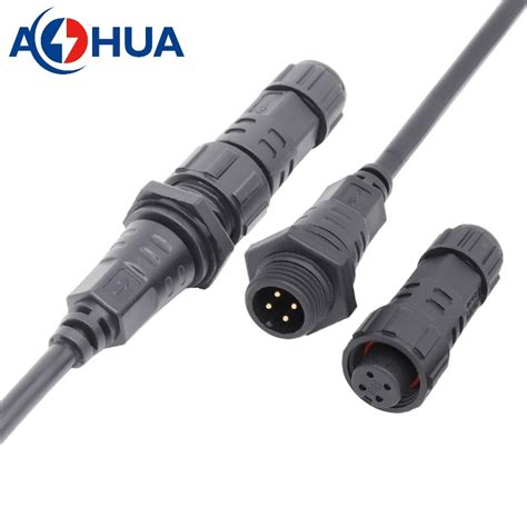 4 Pin Male Female Panel Mounting Sensor Connectors With Wires M16