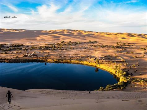 Sahara Gabr Oun Lake Libya Libya Desert Oasis Libyan