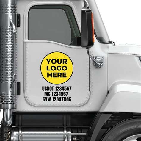 Custom Truck Decal Pair Of 2 Truck Decals Custom Us Dot Truck Logo