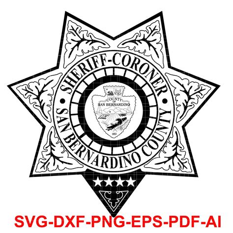 San Bernardino County Sheriffs Department Badge Seal Logo Laser