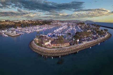 Panorama Dana Point Harbor In The Late Afternoon Stock Image Image Of