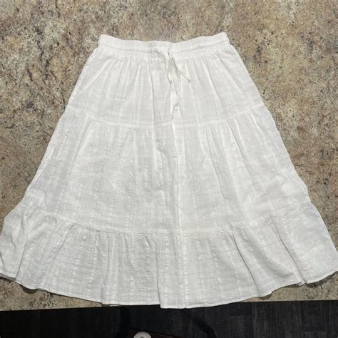 Size Large Cute White Skirt From Mi Ami Giving Depop