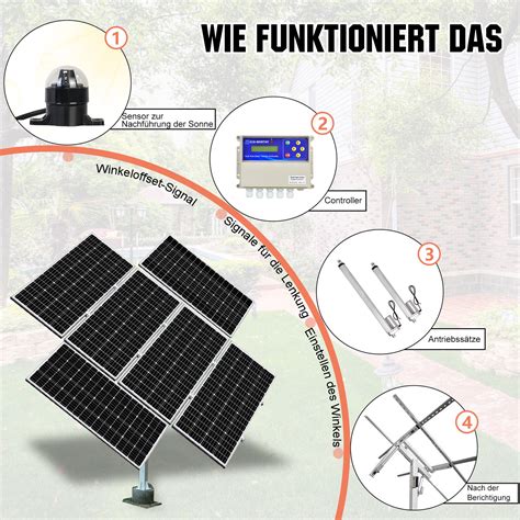 Solarmodul Kit Tracking System Dual Axis With Tracker Controller Für