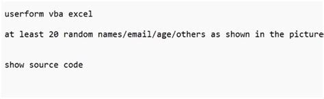 Solved Userform Vba Excel At Least 20 Random