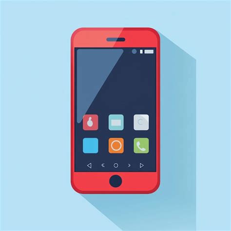 Vector Flat Design Touch Screen Phone Icon Premium Ai Generated Image
