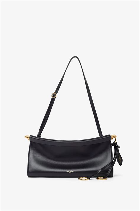 East West S Black Calf Leather Bag Savannahs