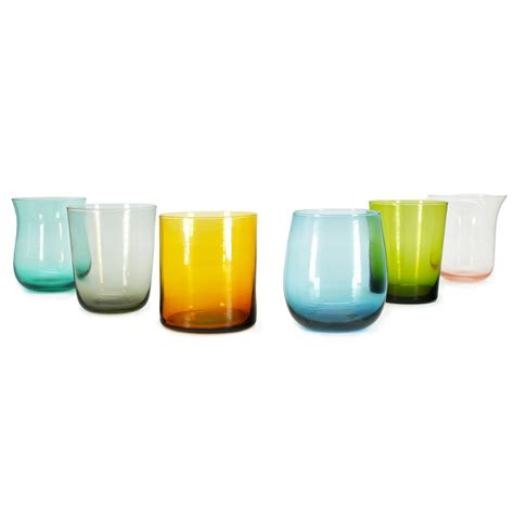 Set Of 6 Drinking Glasses Summer Original Murano Glass Omg
