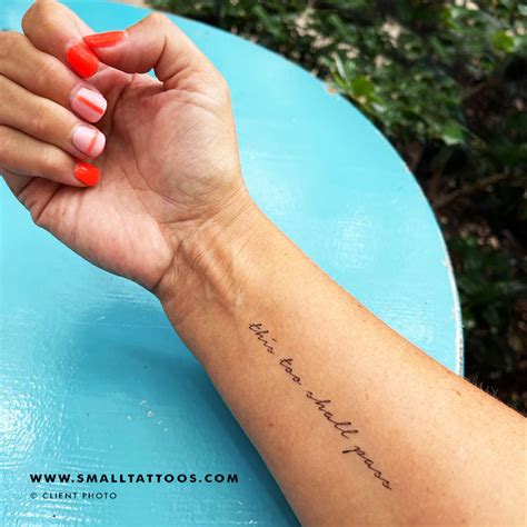 This Too Shall Pass Temporary Tattoo Set Of 3 Small Tattoos
