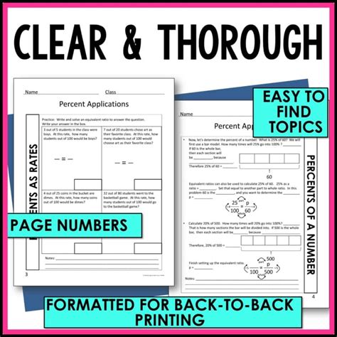6th Grade Math Guided Notes Includes Practice Worksheets Full Year