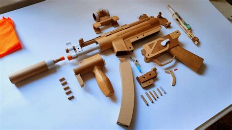 Cardboard Mp5 Assembly Cardboard Crafts Diy Cardboard Diy Homemade