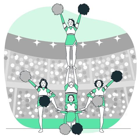 Illustration Du Concept De Pom Pom Girls Vecteur Gratuite