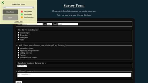 Freecodecamp Survey Form