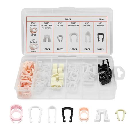 Bittwee 70pcs Car Fuel Line Clips Automotive Nylon Fuel