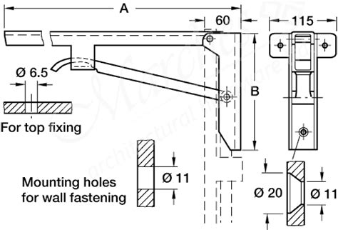 H D Fold Bracket Hebgo 420x180mm Brackets Shopfitting Components Commercial Solutions