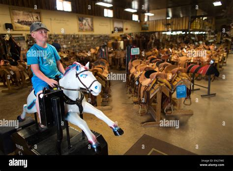 horse saddle shop in canada Stock Photo - Alamy