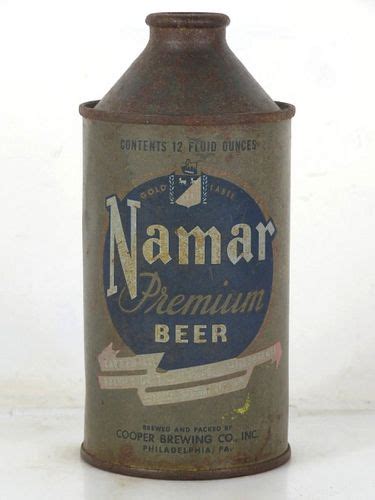 1946 Namar Premium Beer 12oz 174 19b High Profile Cone Top Pennsylvania Philadelphia Sold At
