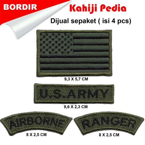 Jual Patch Bordir Emblem Bordir Us Army Sepaket Shopee Indonesia