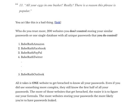 Rebuttal On The Worlds Best” Password Advice Password Bits