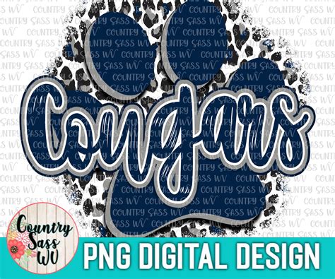 Cougar Paw Logo Blue