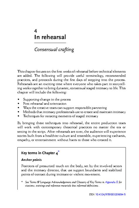 Supporting Staged Intimacy Guidelines For Theatre Practitioners Doi