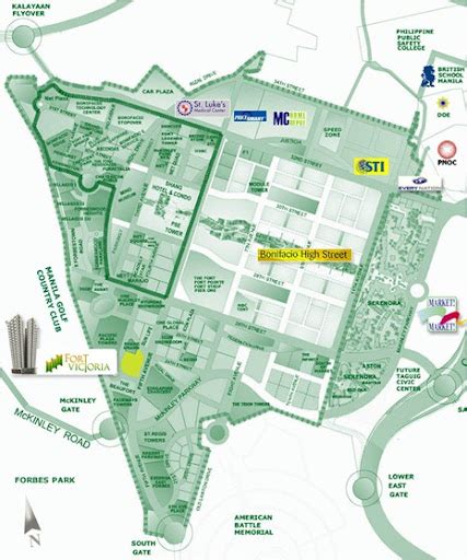 Bonifacio Global City Map Taguig Philippines Polewmoving