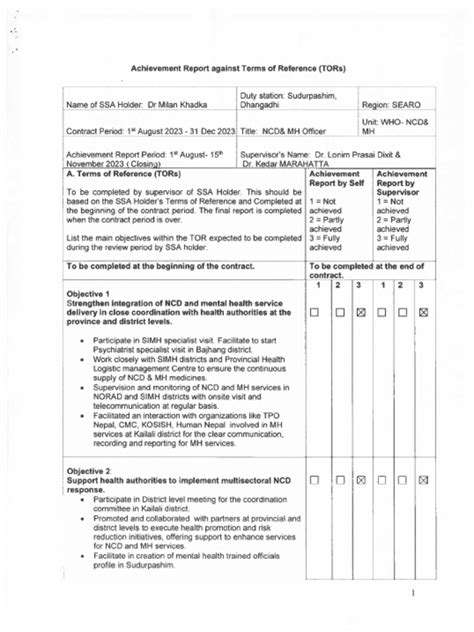 Achievement Report Pdf