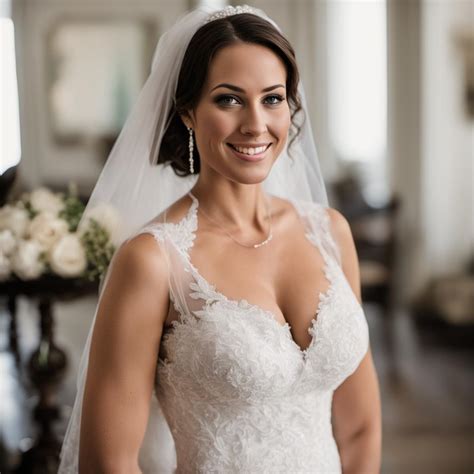 35 Year Old Bride With Modest Breasts And Cleavage By Accotink On