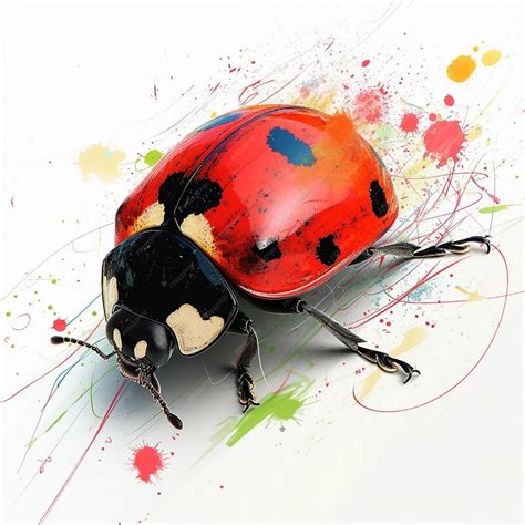 Cute Doodlebug Dizzysketch Isolated On White Background Premium Ai