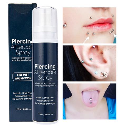 120ml Piercing Fine Mist Spray Wound Wash Bump Removal Ear Piercing