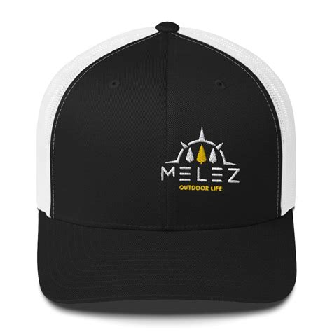 Melez Casquette Trucker Noire Blanc Melez Outdoor Aventure