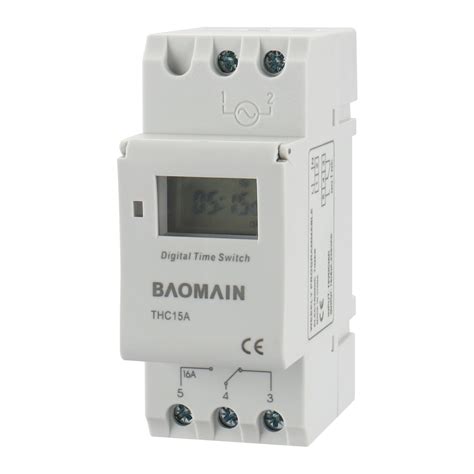 Baomain Thc15a Programmable Timer Relay 16a Spst Digital Lcd Daily