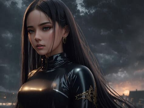 Premium Ai Image Latex Girl