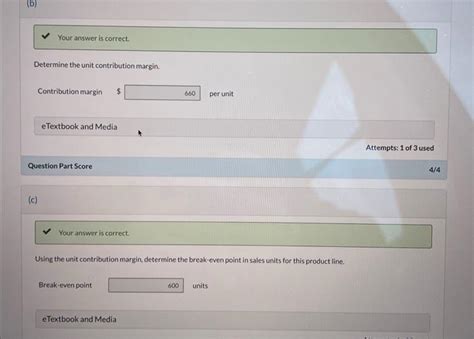 Solved Determine The Unit Contribution Margin Contribution
