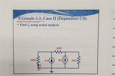solved example 3 3 case ii dependent cs find i0 using