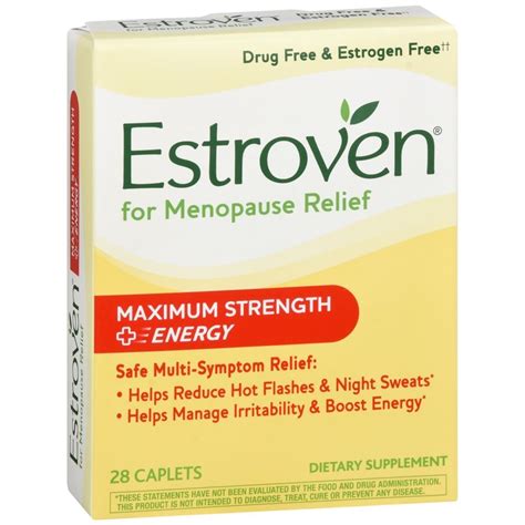 Estroven Maximum Strength Energy For Menopause Relief Caplets 28 Cp
