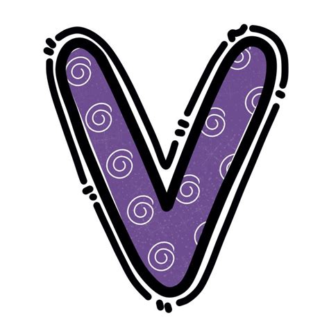 V Alphabet Letter Png Purple Color Cute Design V Alphabet Lettering