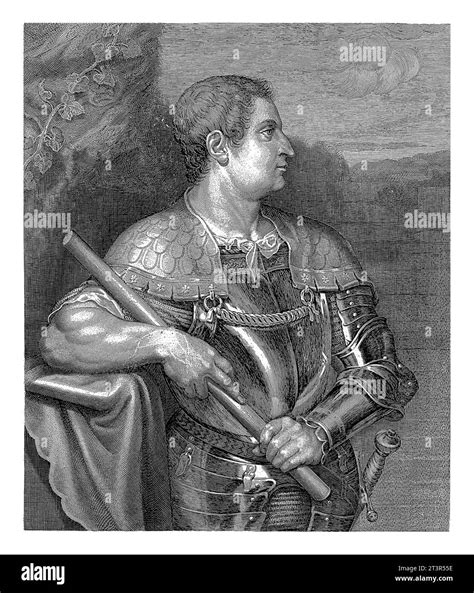 Portrait Of The Roman Emperor Otho Robert Van Voerst After Anthony Van Dyck After Titian