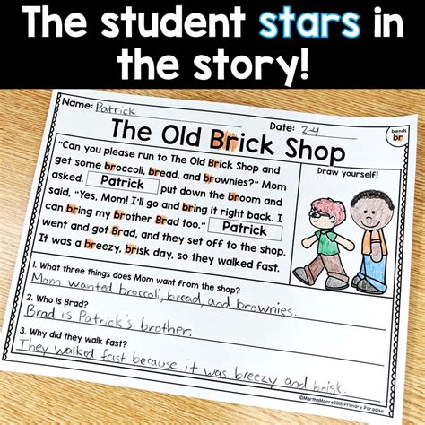 Blends Personalized Reading Passages