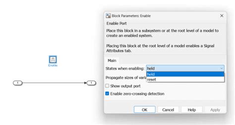 Difference Between Enable Raising Falling Enable Triggered Subsystem